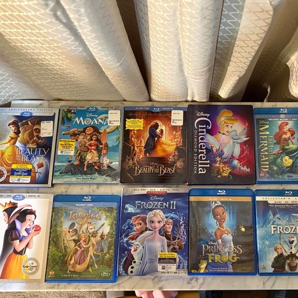 Disney | Other | Disney Princess Bluray Collection Multicolor Covers ...